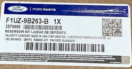 F1UZ-9B263-B - f1uz-9b263-b 1989 1990 1991 1992 1993 1994 1995 1996 ...