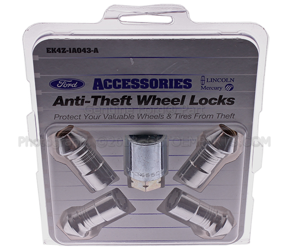 2015-2024 Ford Wheel Locks - Chrome Plated For Exposed Lugs EK4Z-1A043 ...