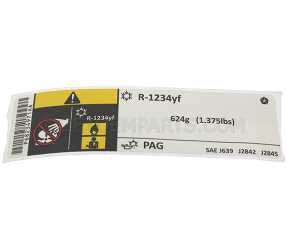 2015-2022 Mopar Air Conditioning System Label 68234971AD | GetOEMParts.com