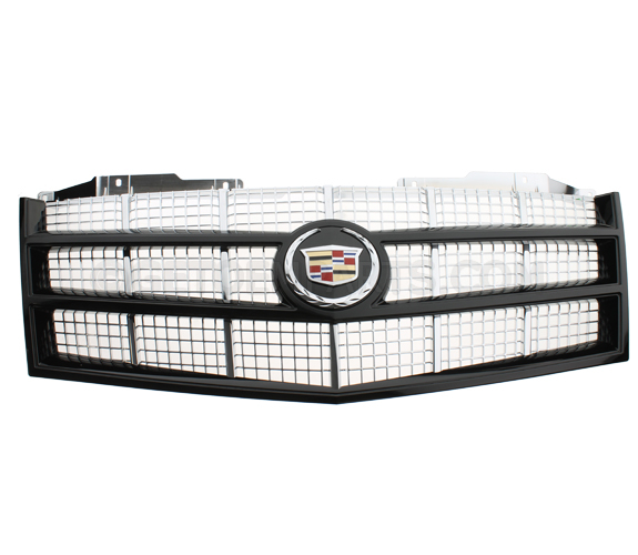 2012-2014 Cadillac Black Front Upper Grille with Bolts and Crest and ...