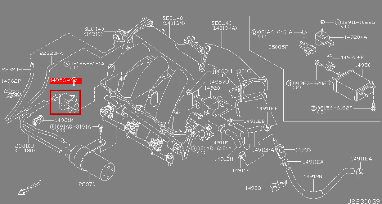 2013-2019 Infiniti Purge Solenoid 149558J10A | Infiniti Parts Online