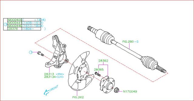Genuine OEM Hub Assembly Part# 28373FG000 Fits 2008-2014 Subaru: Up To ...