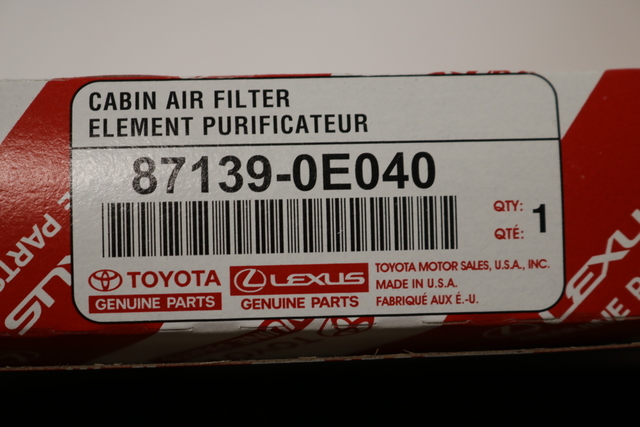 87139-0E040 - Filter 2016-2025 Lexus | Lexus of Stevens Creek Parts