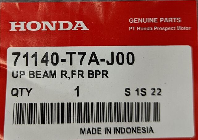 71140-T7A-J00 - Beam, R Front Bumper (Upper) - 2019-2020 Honda HR-V ...