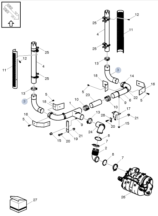VOLVO 23154798 - EXHAUST PIPE 23154798 | Truck Part Center