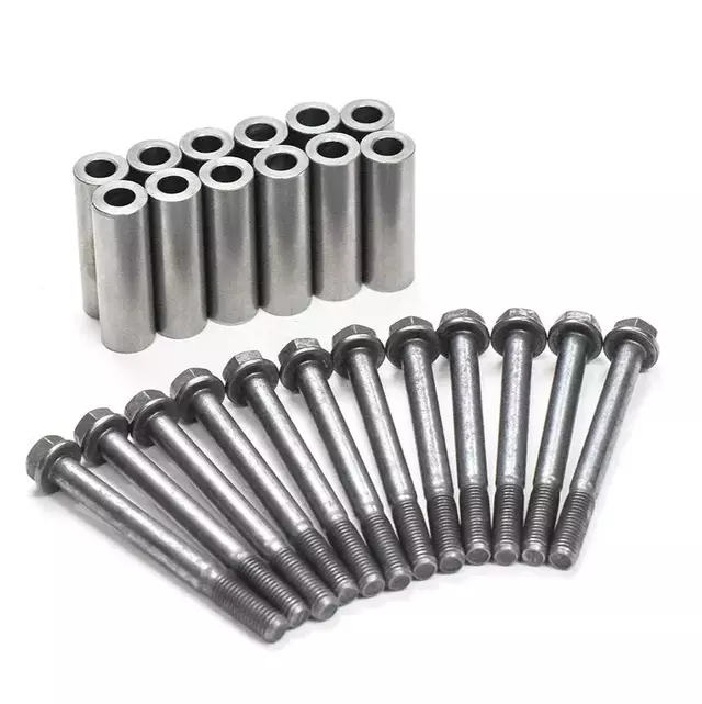 PDI Detroit Stainless Exhaust Manifold Spacers & BOLT KIT | Detroit S60 ...