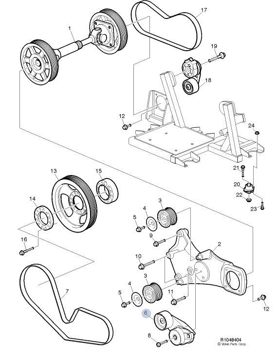 VOLVO 21257889 - BELT TENSIONER 21257889 | Truck Part Center