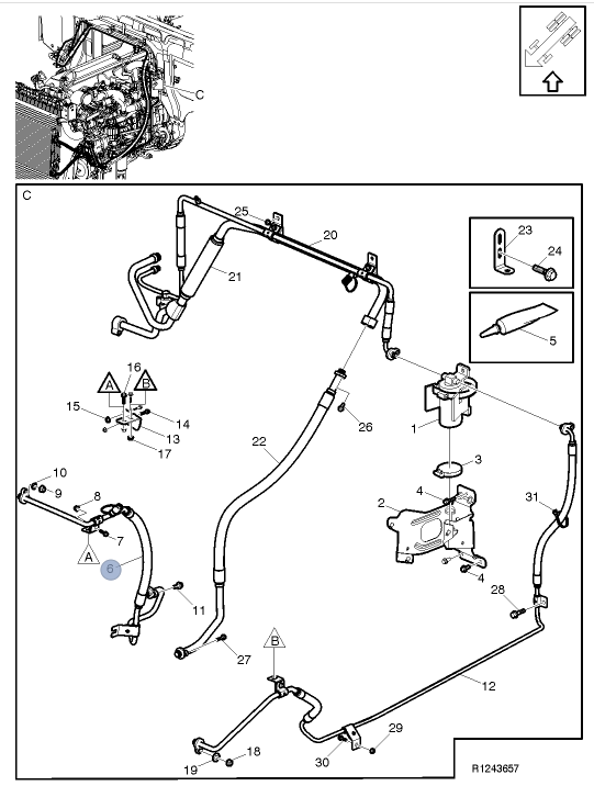 VOLVO 78619844 - HOSE ASSEMBLY 78619844 | Truck Part Center