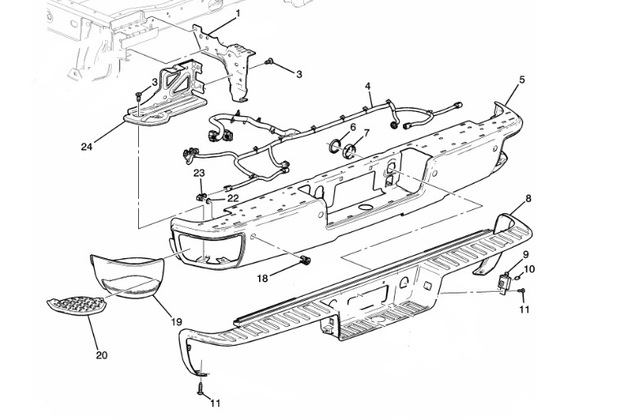 Bumper & Components - Rear for 2018 Chevrolet Silverado 1500 | GM Parts ...