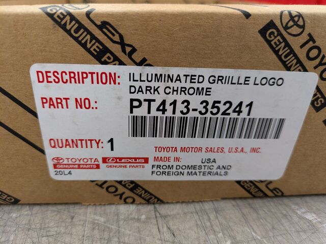 Genuine Toyota Tacoma Illuminated Sombrero Badge part# PT413-35241 for Ourisman Toyota Parts ...