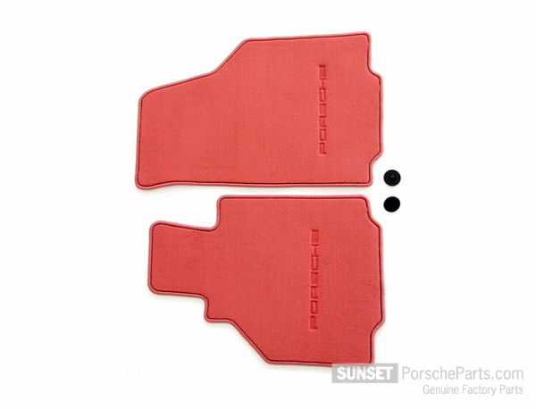 Floor mats in Boxster Red for Porsche Boxster 986 (LHD) 000-044-800-53 ...