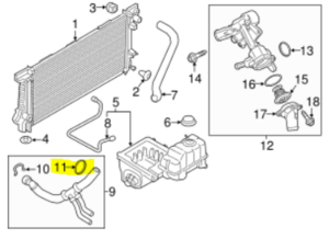 2011-2024 Ford Lower Hose O-Ring BC3Z-8590-F | My Ford Parts