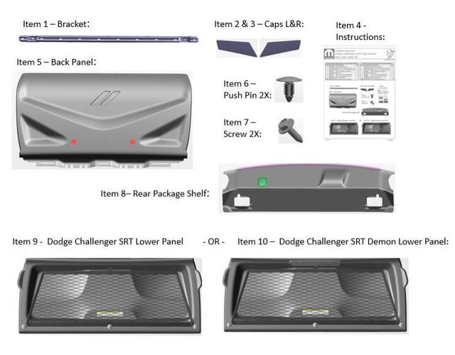 Rear Seat Delete CloseOut Package for Challenger 82215917AC | Mopar ...