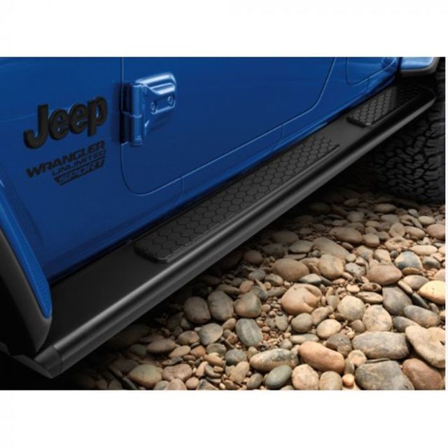 Black Tubular Side Steps for Jeep Wrangler 4-Door 82215327AB | MOPAR ...