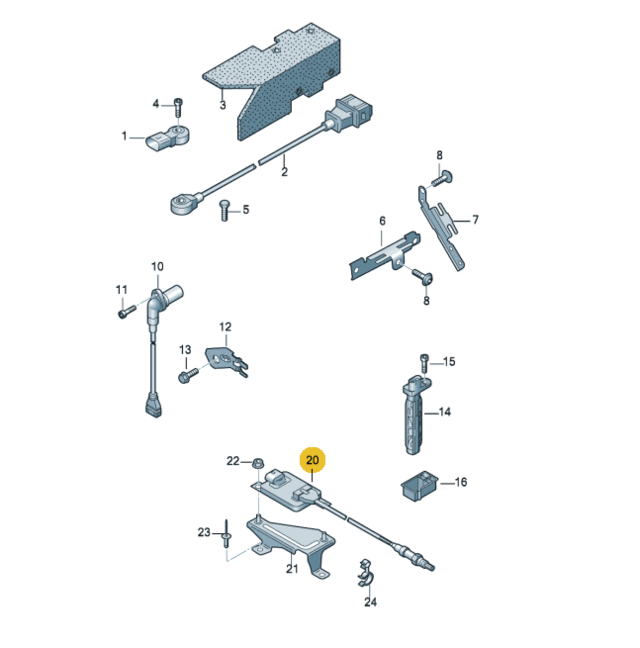 2014-2016 Audi Diesel Particulate Sensor 059-906-261-F | Genuine Audi Part
