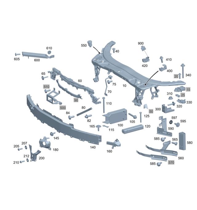 2015-2023 Mercedes-Benz Upper Tie Bar Front Bracket 205-626-14-00 | MB ...