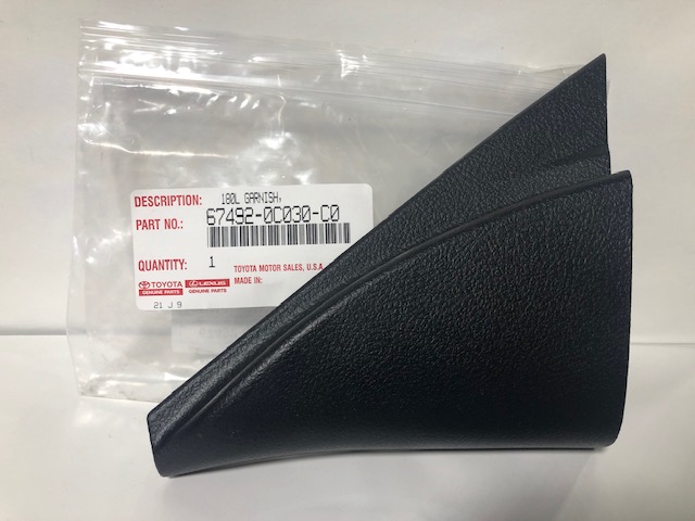 2007-2022 Toyota Door Mirror Trim Ring (Left, Front, Lower) 67492-0C030 ...