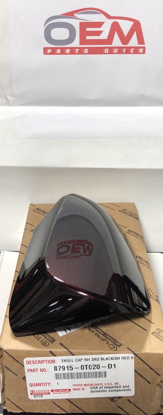 87915-0T020-D1 - Mirror Cover Right - 2013-2018 Toyota Avalon | OEM ...