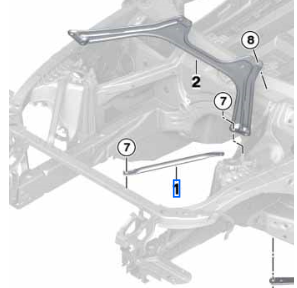 Genuine BMW 51-61-7-426-097 | Strut Tower Brace - Left | FREE Shipping ...