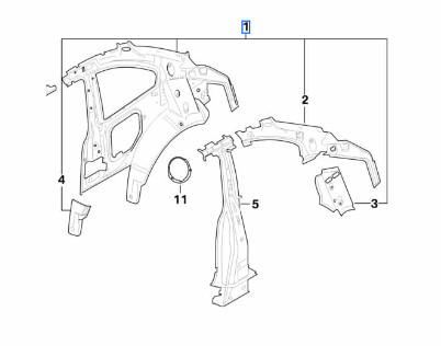 Genuine BMW 41-00-8-052-403 | Left Interior Side Frame 412013 | FREE ...