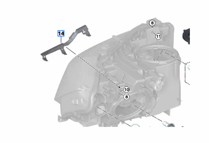 Genuine BMW 63-11-7-400-480 | Bracket Headlight Right | FREE Shipping ...