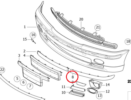 Genuine BMW 51-11-8-195-289 | Molding - Left | FREE Shipping on Most ...