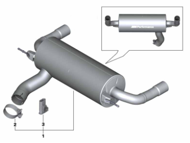 Genuine BMW 18-30-2-406-953 | F3x 3 & 4 Series M Performance Exhaust ...