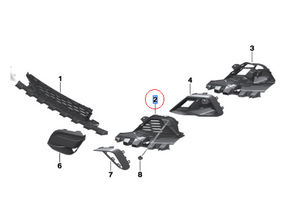 Genuine BMW 51-11-8-089-718 | Bumper Grille - Right | FREE Shipping on ...