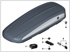 Genuine BMW 82-73-2-406-460 | Roof Box 420 - Black with Silver Accent ...