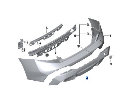 Genuine BMW 51-12-5-A2E-931 | Valance Panel, Rear, Bottom | FREE ...