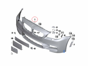 Genuine BMW 51-11-8-050-641 | Bumper Cover (M5) | FREE Shipping on Most ...