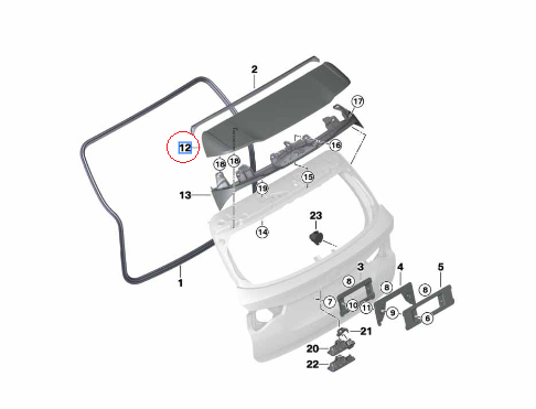 Genuine BMW 51-24-8-082-246 | Spoiler Upper Shell Primed | FREE ...