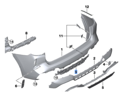 Genuine BMW 51-12-8-065-256 | Bumper Cover Mount | FREE Shipping on ...