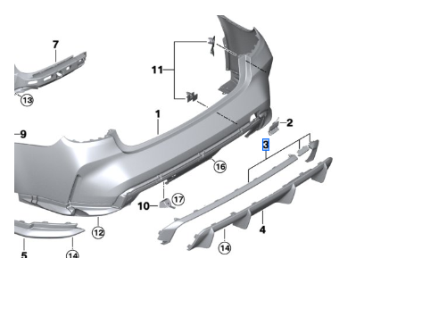 Genuine BMW 51-12-7-884-228 | Set of Covers (Gloss Black) | FREE ...