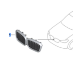 Genuine BMW 51-13-5-A1A-C56 | G01 X3 LCI 30i/iXi/eX Gloss Black Front ...