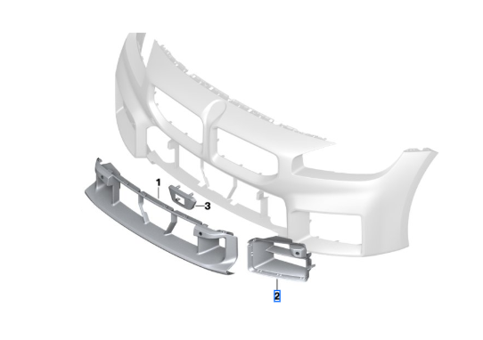 Genuine BMW 51-11-8-082-450 | Grille Side Right Front | FREE Shipping ...