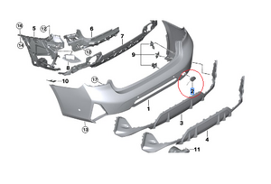 Genuine BMW 51-12-5-A69-7D5 | Cover Towing Eye, Primed, Rear (M Sport ...