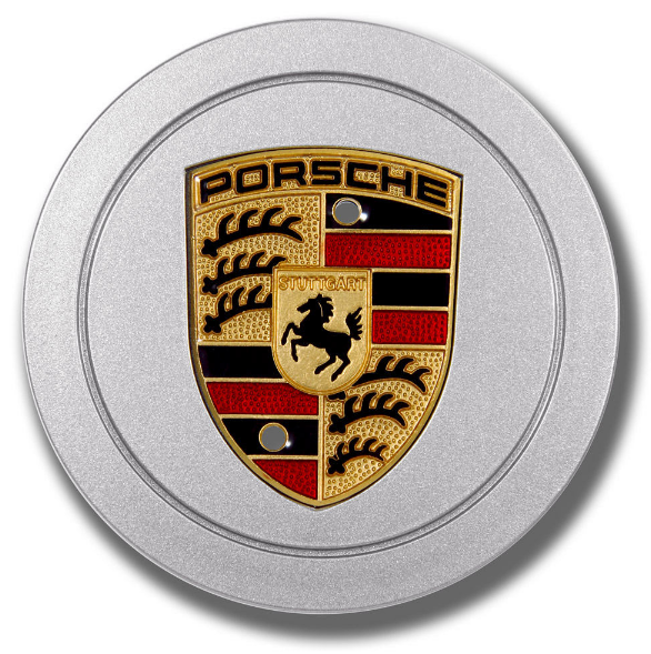 Genuine Porsche 993-361-303-07-61M |Hub Cap Silver w Colored Porsche ...