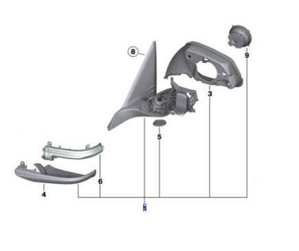Genuine BMW 51-16-7-245-108 | Heated Outside Mirror Right | FREE ...