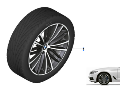 Genuine BMW 36-11-2-473-103 | G30 5 Series M Performance 19" Style 635 ...