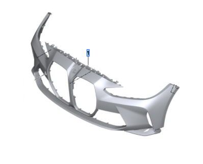 Genuine BMW 51-11-7-884-092 | Front Bumper Cover, Primed (US/PDC/PMA ...