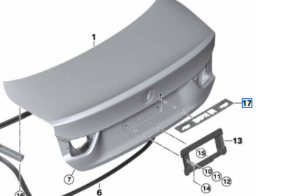 Genuine BMW 41-62-8-057-877 | Trunk Lid Grip | FREE Shipping on Most ...