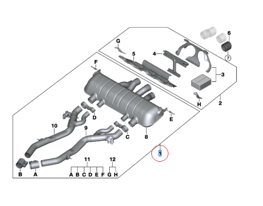 Genuine BMW 18-30-5-A6A-720 | G87 M2 M Performance Exhaust System ...