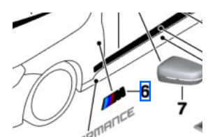 Genuine BMW 51-14-5-A4B-373 | M Performance Gloss Black "///M" Logo Set ...