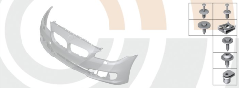 Genuine BMW 51-11-2-452-058 | Set Of Mounted Parts for Bumper, Front ...