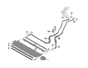 Genuine BMW 17-22-8-848-388 | Feed Line Engine Oil Cooler | FREE ...