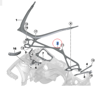 Genuine BMW 31-12-7-855-855 | Strut Brace | FREE Shipping on Most ...