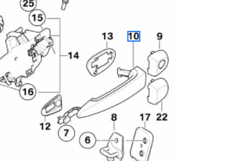Genuine BMW 51-21-7-207-559 | Grab Handle, Painted - Left | FREE ...