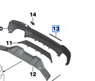 Genuine BMW 51-12-2-412-407 | Rear Trim, Black Matte | FREE Shipping on ...
