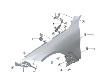 Genuine BMW 41-00-9-492-906 | Side Panel Front Right | FREE Shipping on ...